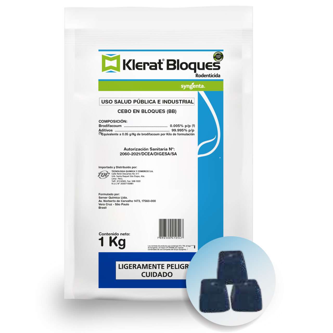 KLERAT BLOQUE RODENTICIDA – BOLSA POR 1 KILO – FumiCorp